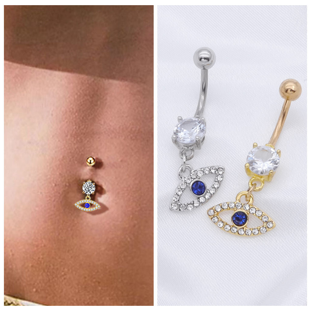 Eye belly button ring store